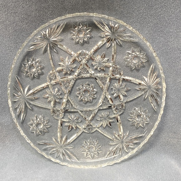 Anchor Hocking | Dining | Anchor Hocking Crystal Platter Saw Tooth ...